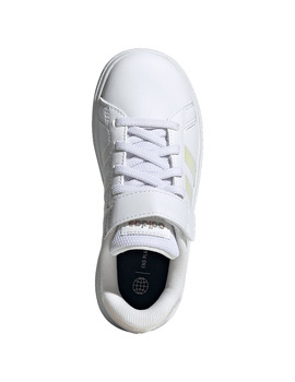 ZAPATILLA ADIDAS NIÑ" CON VELCRO, GRAND COURT BLANCO
